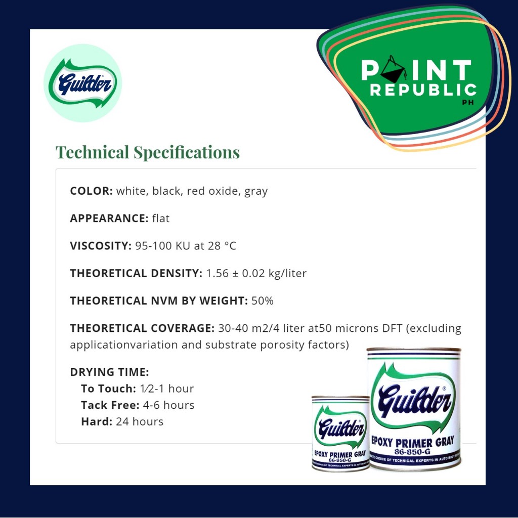 Guilder Epoxy Primer with Catalyst Set (1L Set=3/4L Primer + 250ml ...