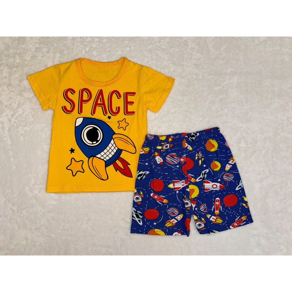 Kids Shirt and Short Terno | Small Sizes | Cotton Fabric with Graphic ...