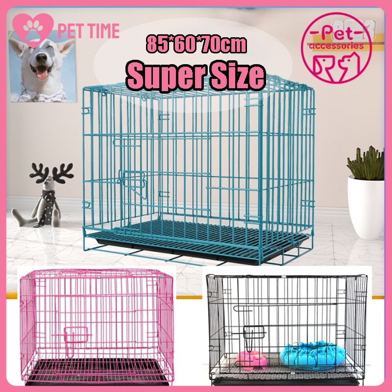 Pet Cage Collapsible Folding Free Poop Tray for Dog cage Cat Rabbit ...
