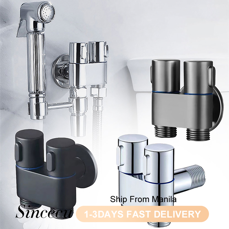 1 in 2 Out Faucet Dual Control Valve with Bidet Washing Machine Tap Two ...