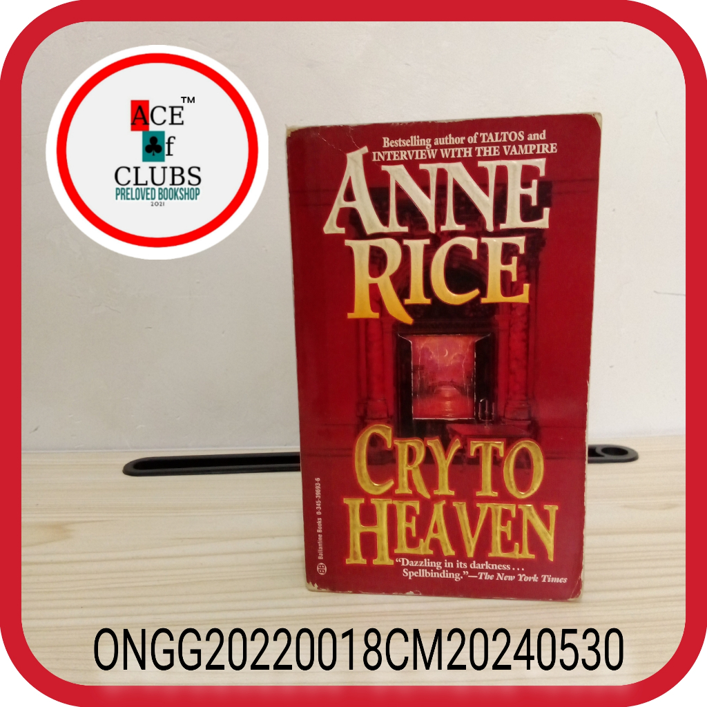 Anne Rice Cry to Heaven (Preloved/Used) | Shopee Philippines
