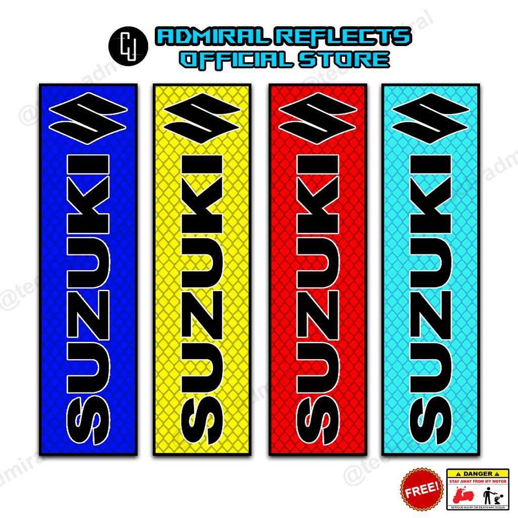 Alloy Top Box Sticker Waterproof Suzuki (REFLECTORIZED) | Shopee ...