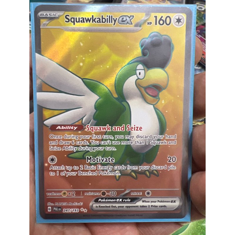 Pokemon TCG Squawkabilly ex - 247/193 - Full Art Secret Rare | Shopee ...