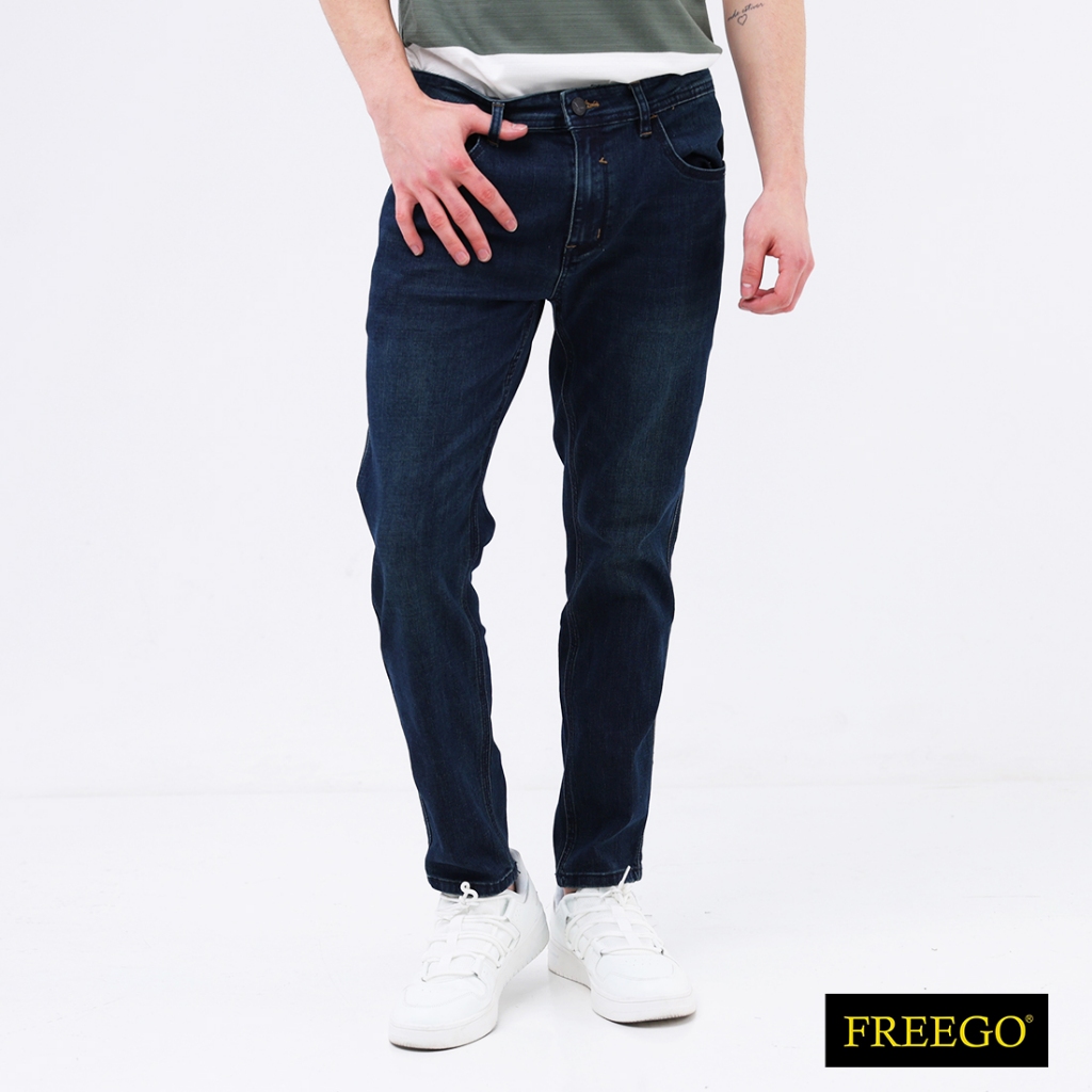 Freego Mens Denim Long Pants Skinny Fit Stretch GSB40-0037 | Shopee ...