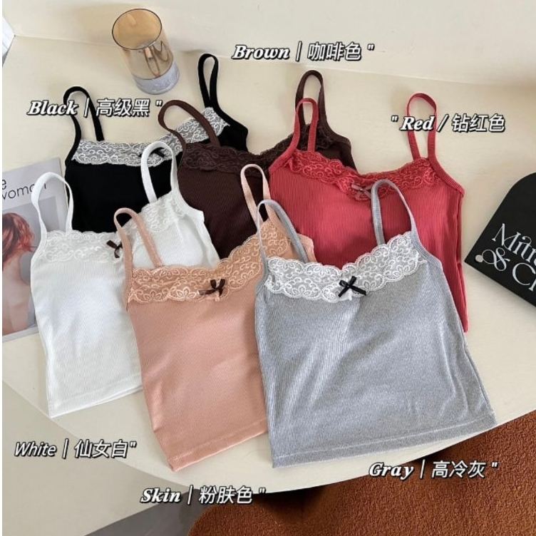 LSJ French lace vest BRA | Shopee Philippines