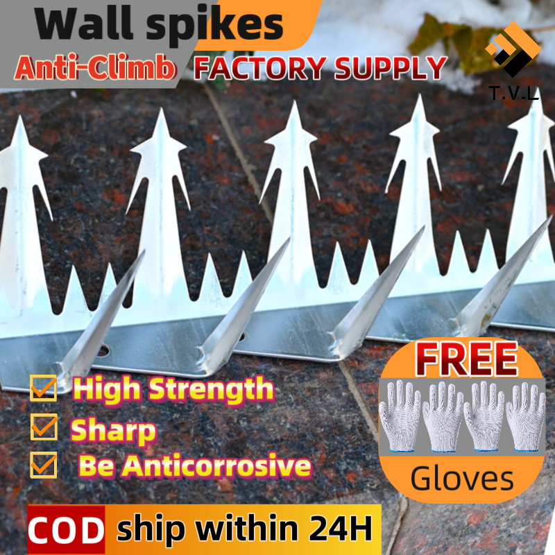 Anti-Climb Wall Spike fence hot-dipped Galvanized Sharp Wall Spikes ...
