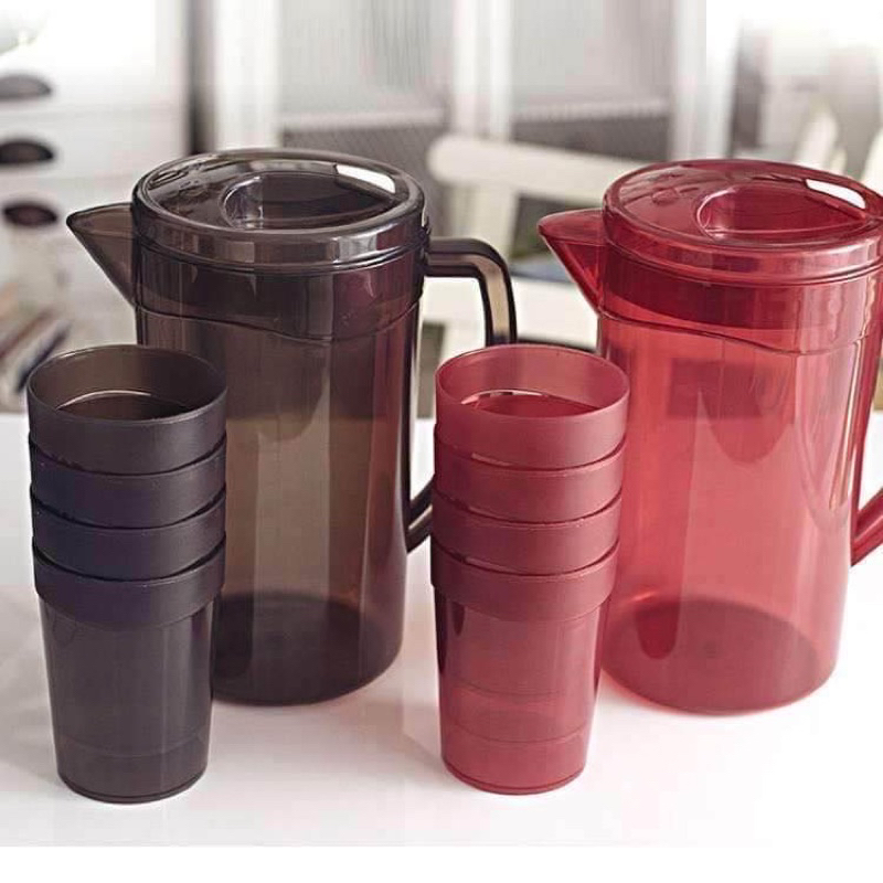 1500ml Plastic Pitcher with 4 Cups large pitsel pitcher with fiberglass ...