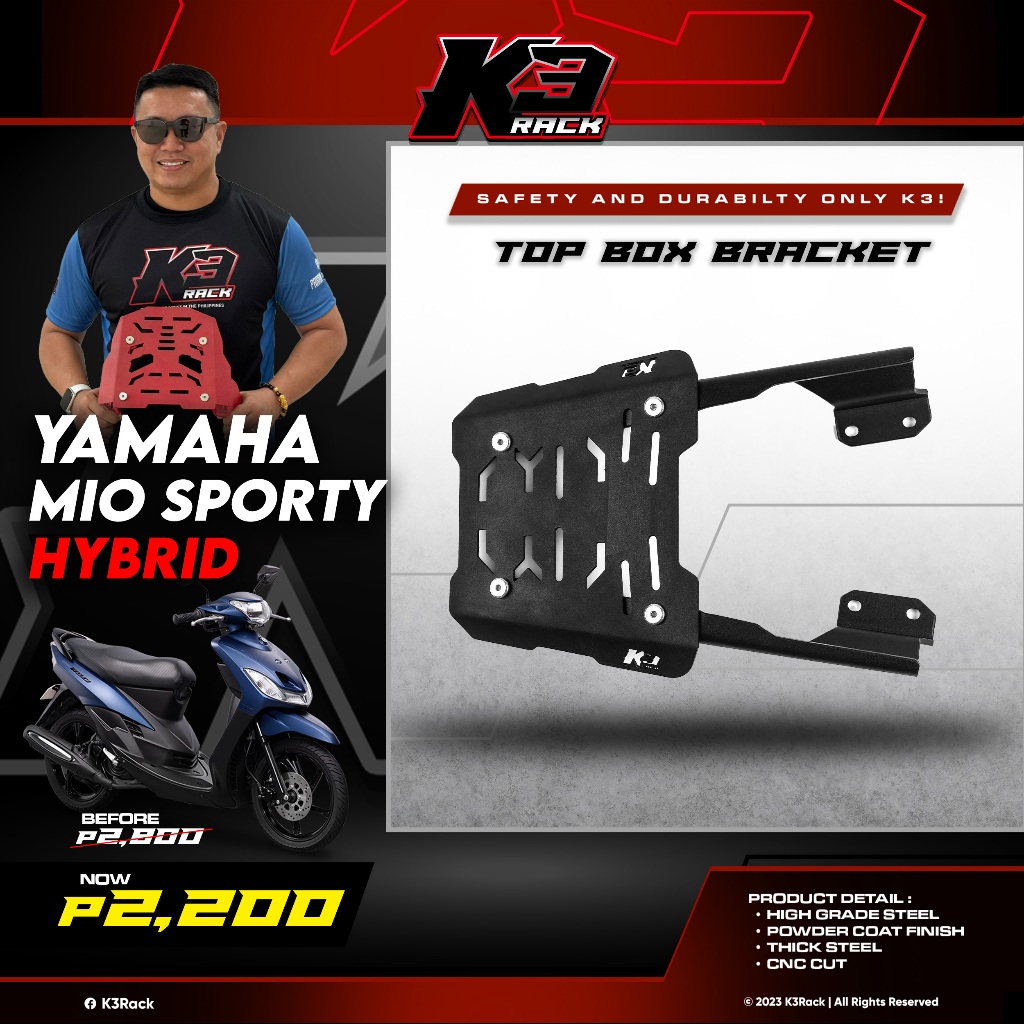 K3 Rack Bracket for Mio Sporty Hybrid | Shopee Philippines