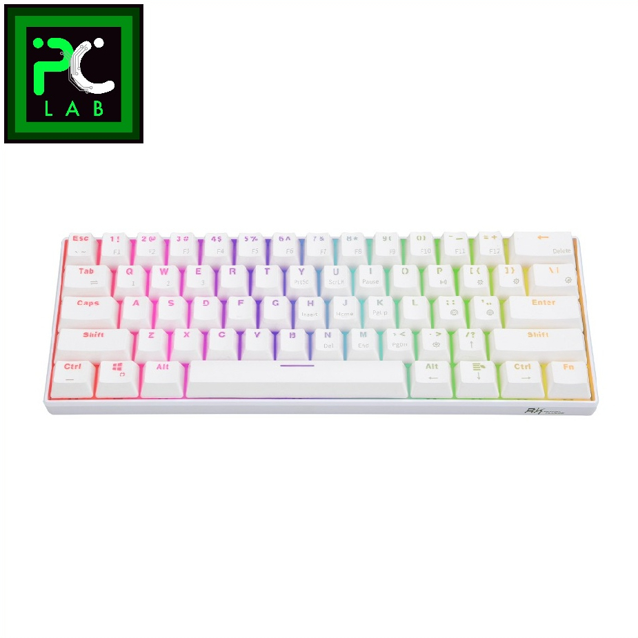 Royal Kludge RK61 61-keys White RGB Wireless Mechanical Keyboard- Huano ...