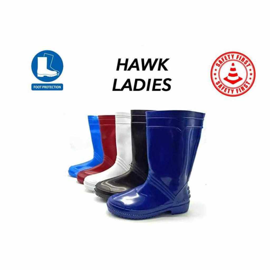 Rain Boots HAWK Heavy Duty Ladies Hawk Waterproof Rain Boots Insolid ...