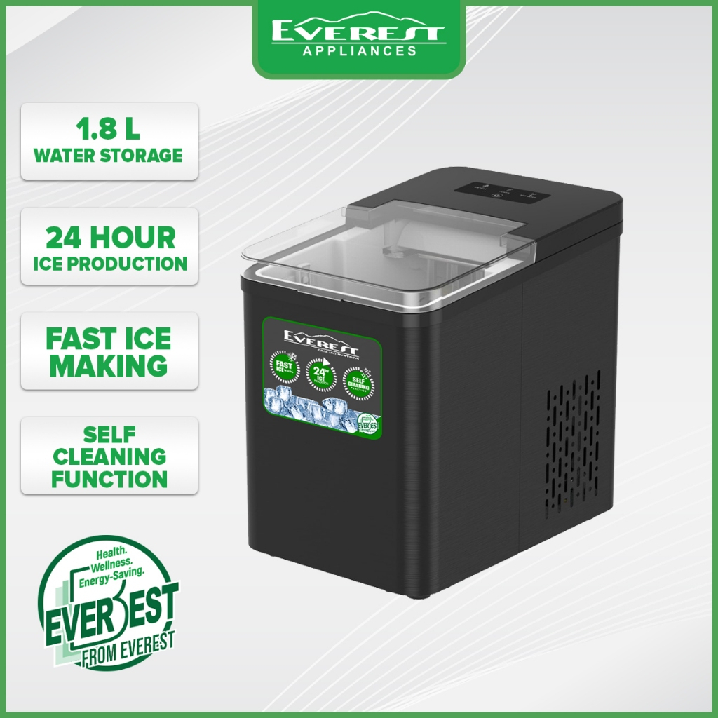 EVEREST 12kg/24 hrs Electronic Ice Maker/ Portable/ Fast Ice Making ...