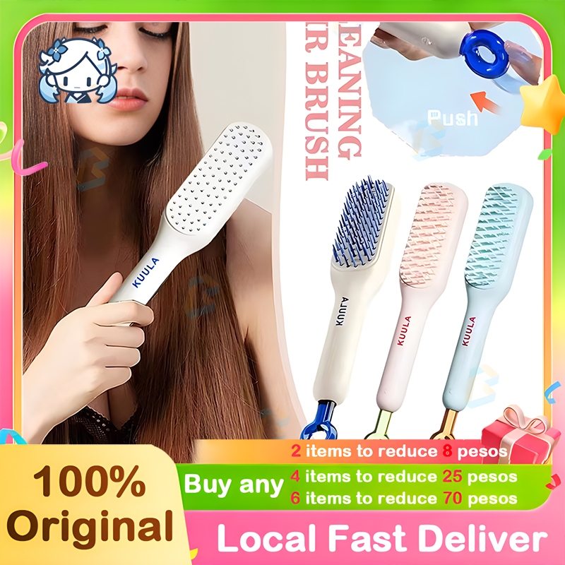 Magic Retractable Hair Comb Self Cleaning Hair Brush Comb Massage Scalp ...