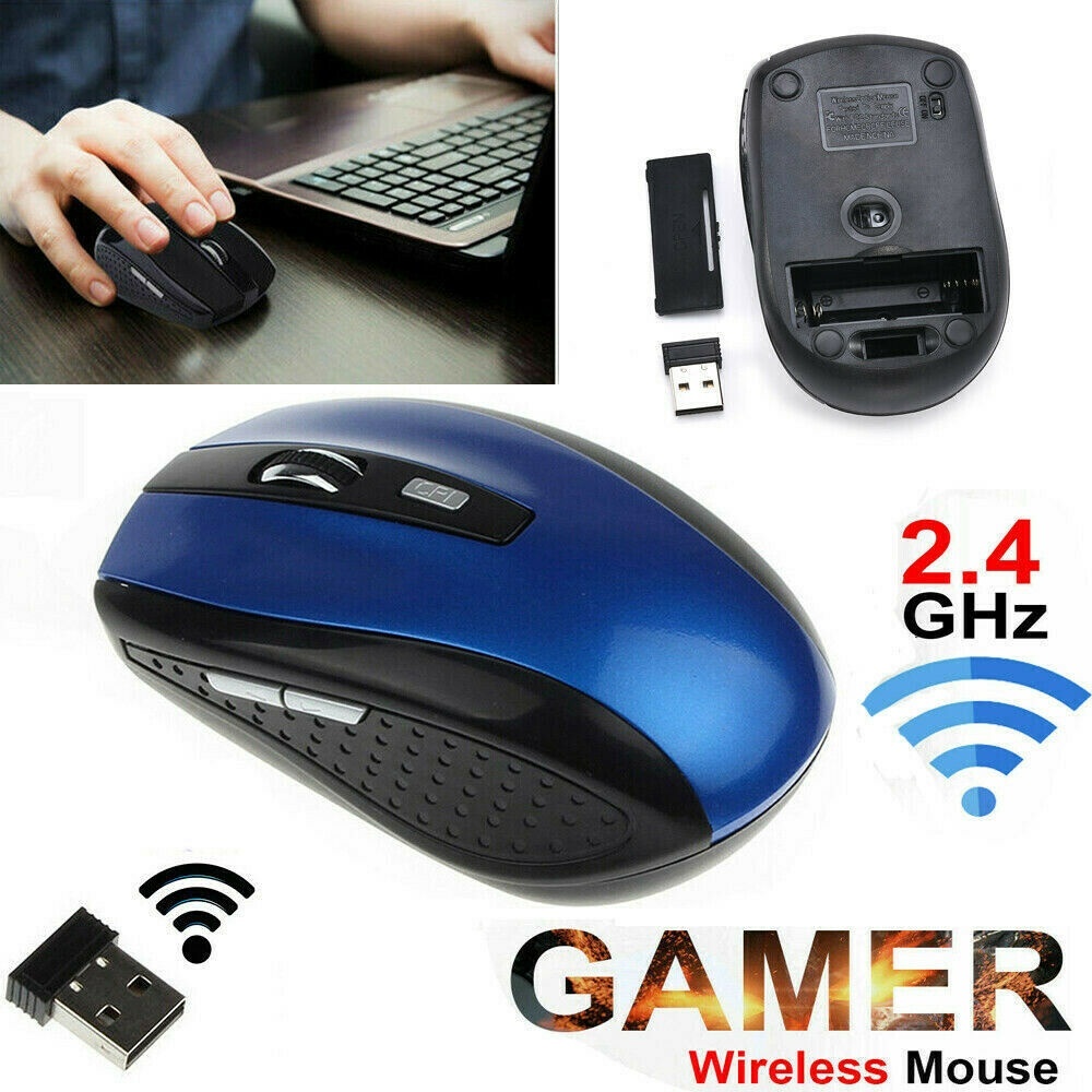 【Wireless Mouse】For Laptop Computer Mobile Phone With USB Receiver ...