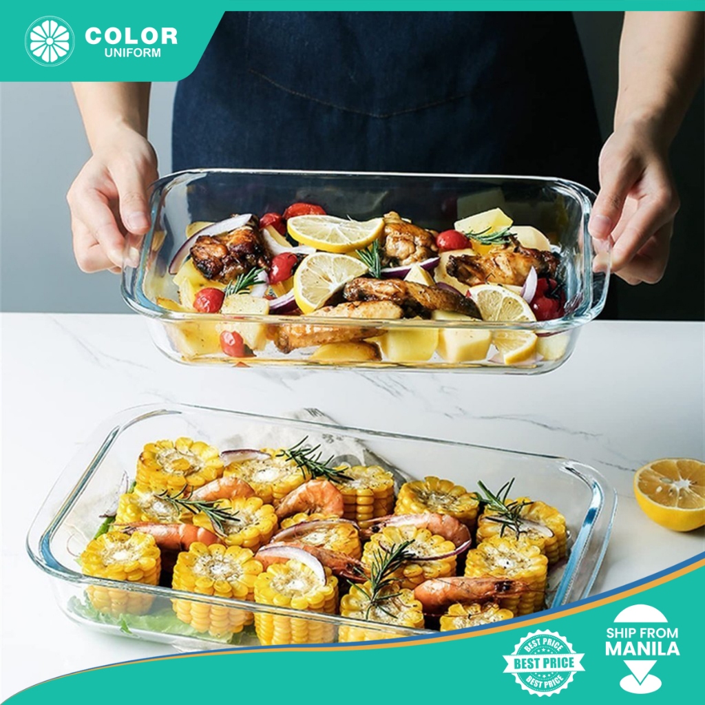 Borosilicate Glass Rectangular Microwave Oven Safe Baking Pan 3Pcs Set ...