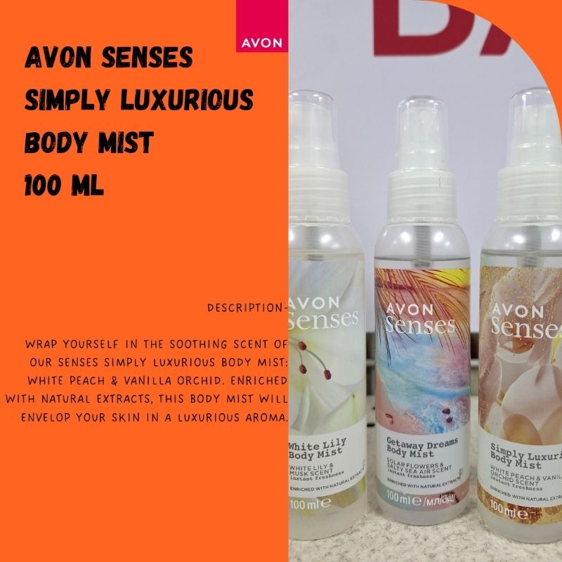Avon Senses Simply Luxurious Body Mist 100 ML | Shopee Philippines