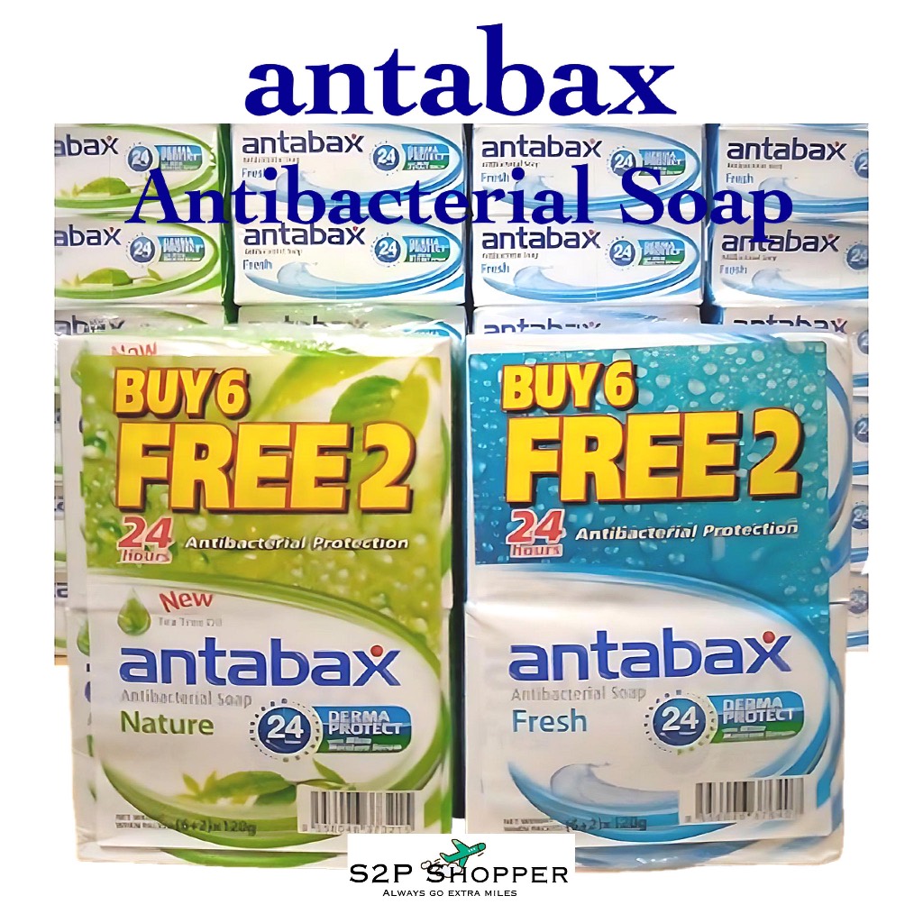 ANTABAX Antibacterial Soap 120gx6+2 | Shopee Philippines