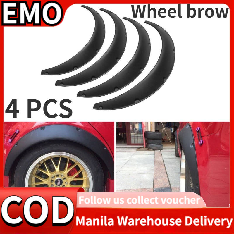 4Pcs Universal Flexible Car SUV Off-road Fender Flare Wheel Arch ...