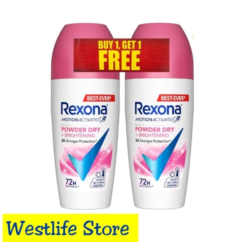 BUY 1 TAKE 1 Rexona Powder Dry Brightening 45ml x 2 | Shopee Philippines