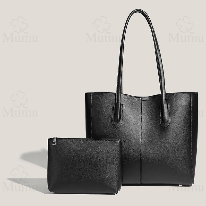 【High-End Mumu】Quality Leather 2in1 Women Tote Bag Office Shoulder ...