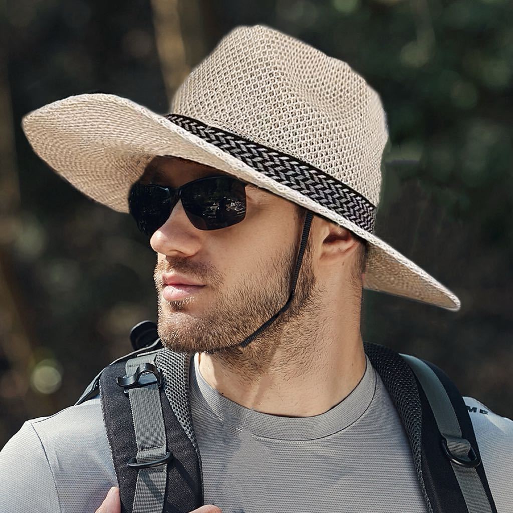 Men Straw Hat Summer Bucket cap Beach Bohemia Style Female Male Panama ...