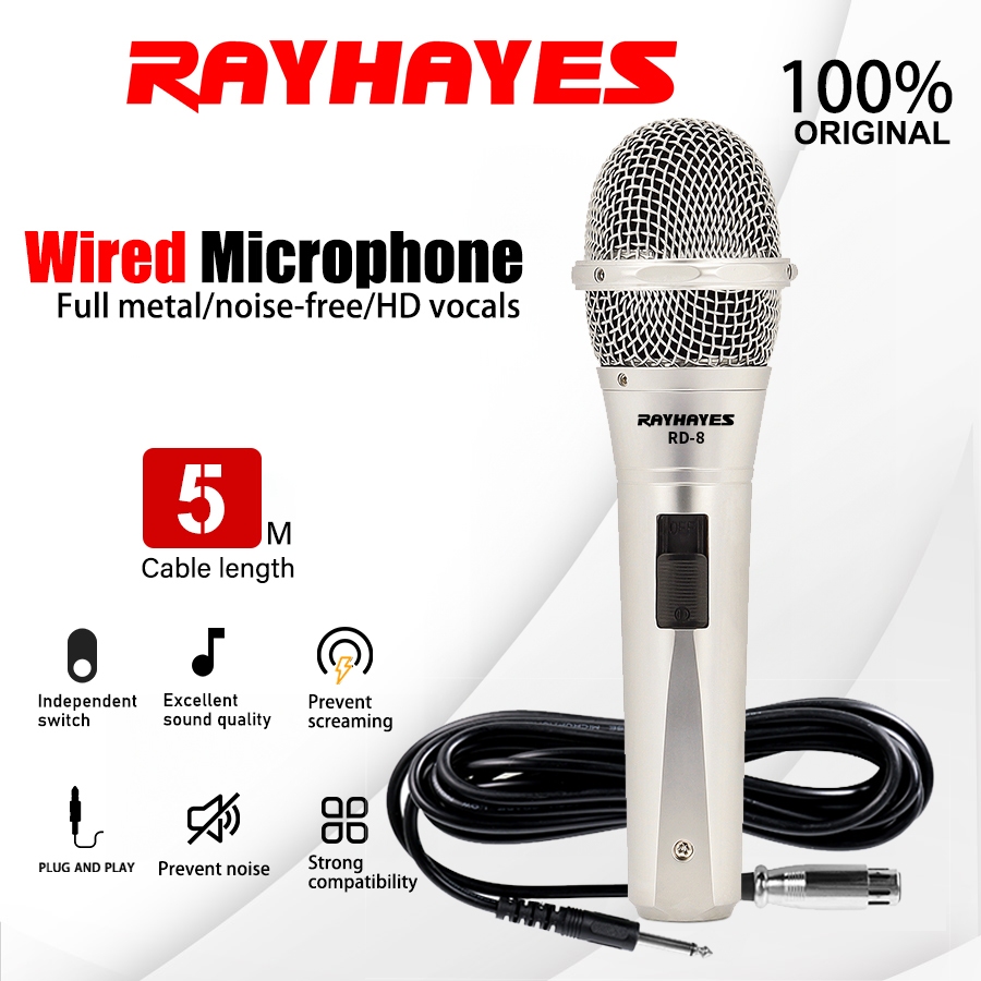 RAYHAYES High-end Wired Microphone Professional Performance Outdoor ...