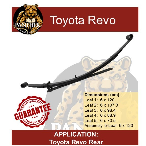 Molye / Leaf Spring ASSEMBLY for Toyota Revo Rear (MATIBAY) | Shopee ...