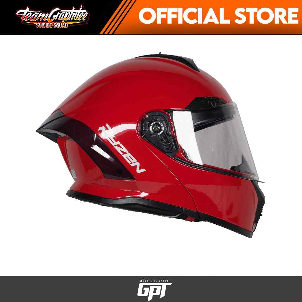 RYZEN HELMET ZX400V MONO MODULAR DUAL VISOR w/ clear lens only | Shopee ...