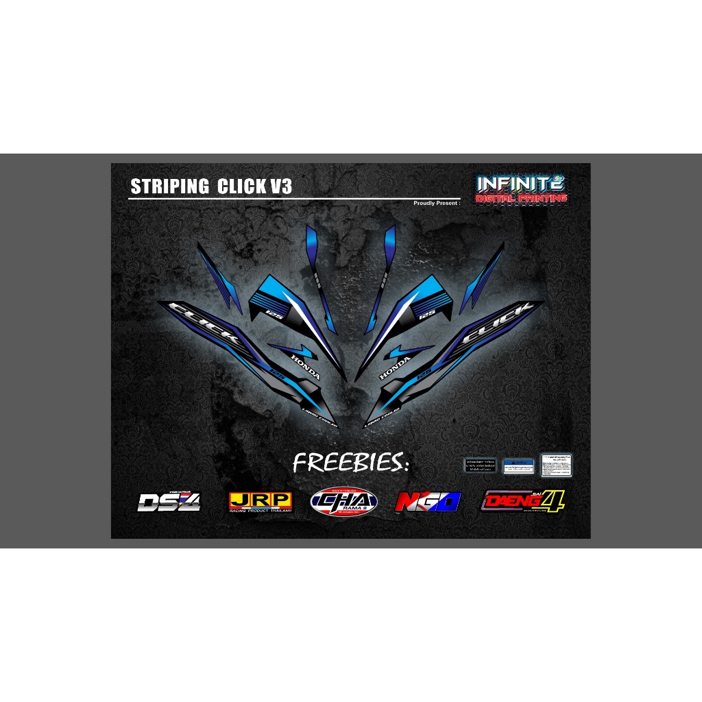 Honda Click v3 Stock decals with freebies 2024 | Shopee Philippines