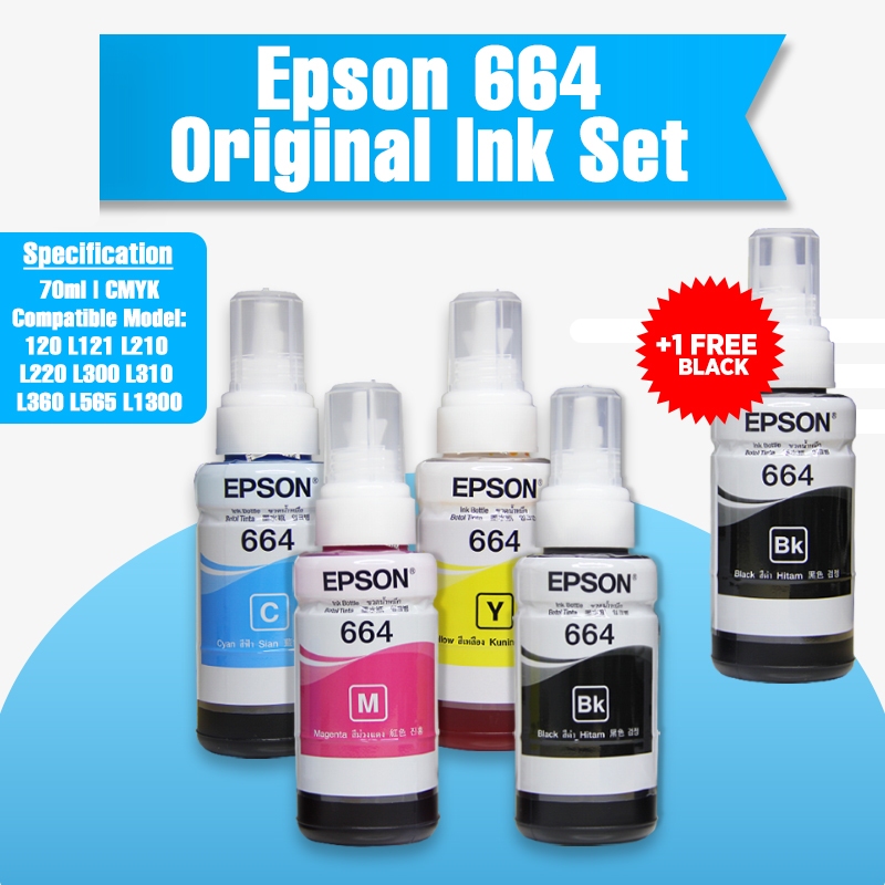 Epson T664 ink Original Genuine Bottle T664 664ink L350 L110 L355 L365 ...