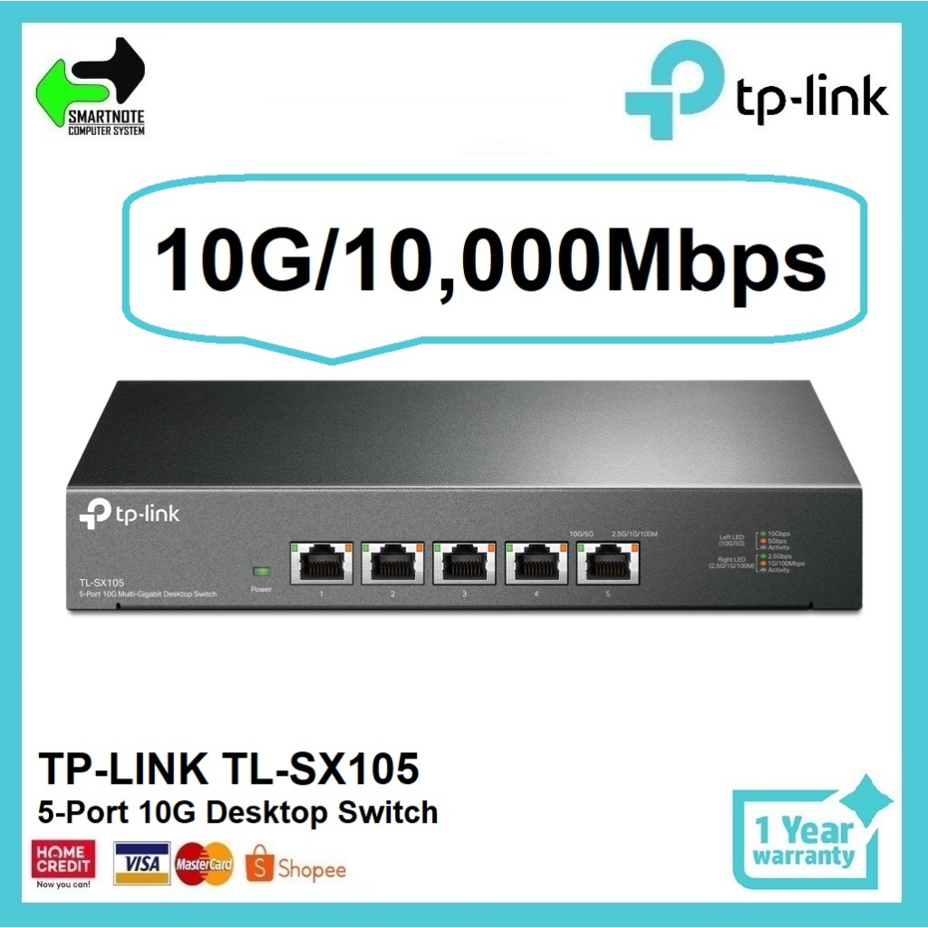 TP-LINK TL-SX105 5-Port 10G Desktop Switch | Shopee Philippines