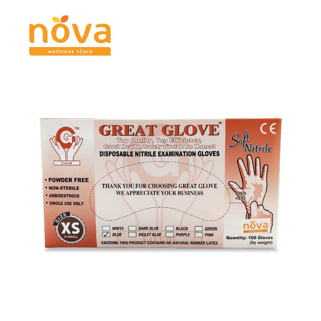 Great Glove Disposable Soft Nitrile Examination Gloves 100 gloves by ...
