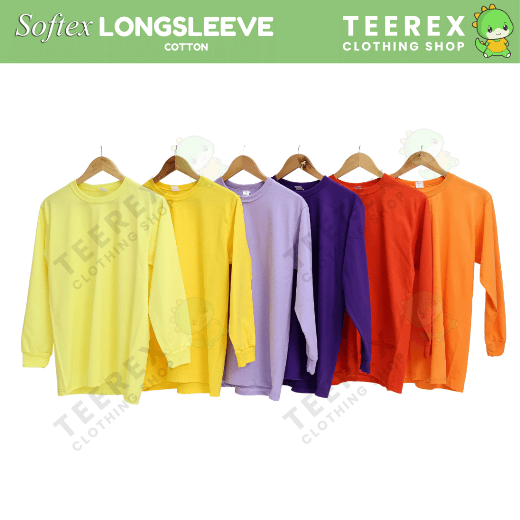 SOFTEX Cotton LONG SLEEVE for Men and Women SHADES OF PURPLE, ORANGE ...
