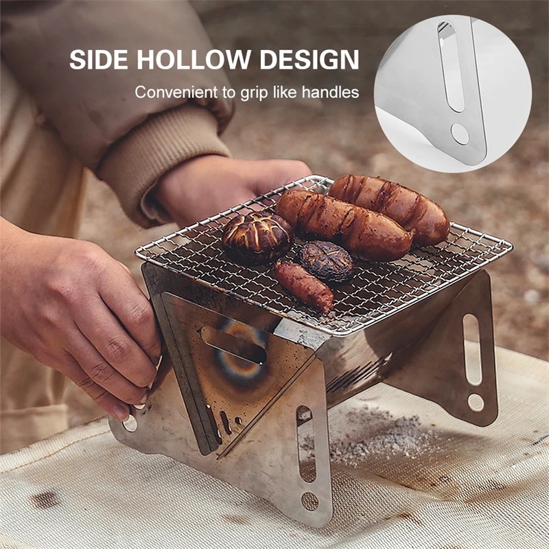 Mini Outdoor Griller Portable Stainless Grill Pits Foldable BBQ Grill ...