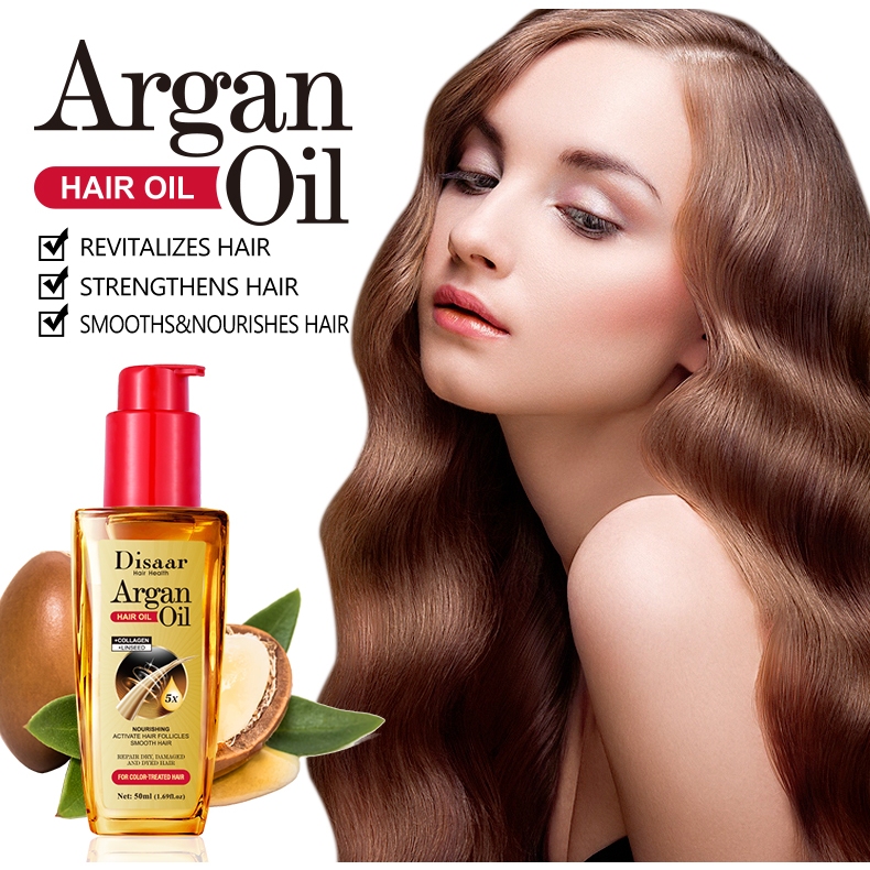 Dissar Moroccan Argan Oil Hair Serum Collagen for Dry Frizzy Newly ...