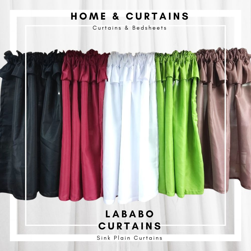 Lababo Plain Curtains (Sink Valance) | Shopee Philippines
