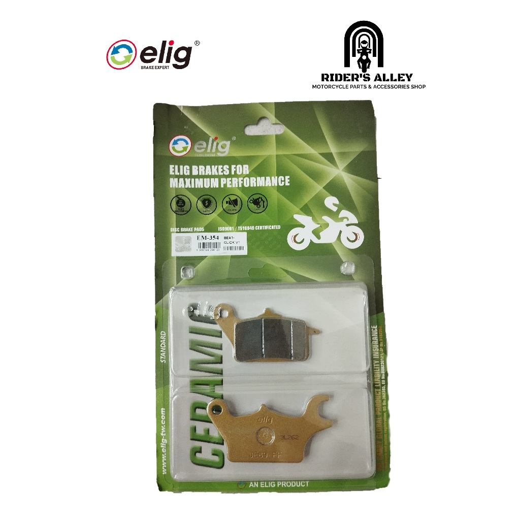 ELIG Ceramic Brake Pad (FRONT - CLICK V1 / BEAT / SCOOPY / SKYDRIVE 110 ...