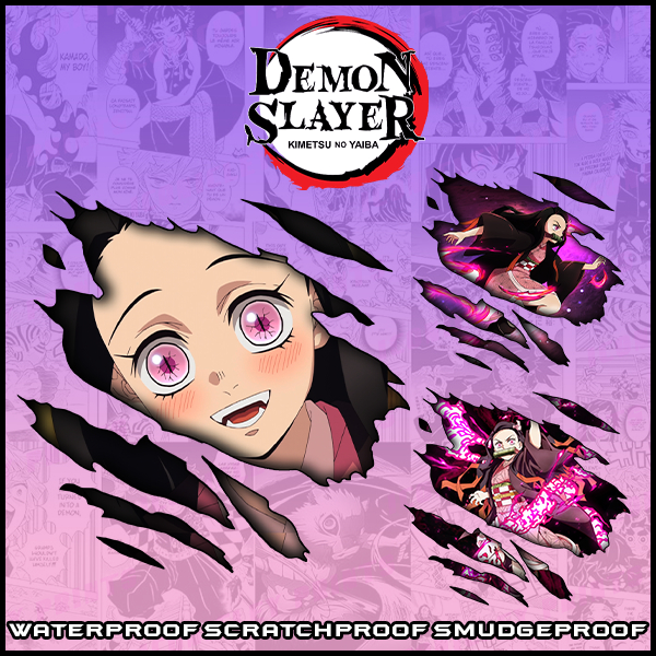 [ NEZUKO ] SCRATCH DESIGN WATERPROOF STICKER | DEMON SLAYER | ICONICLEY ...