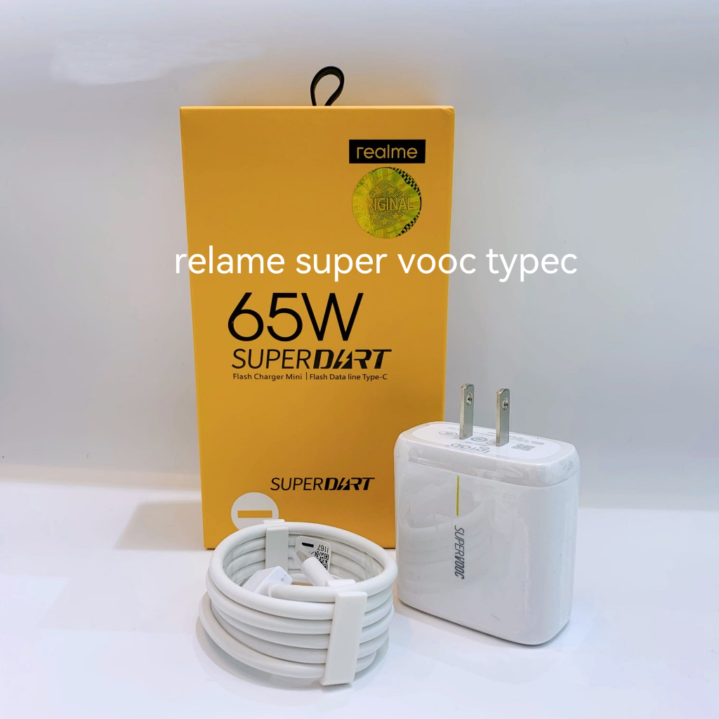65W REALME Super Superdart Vooc Type-C Charger Fast Charging Cable Cord Quick for Realme OPPO ...