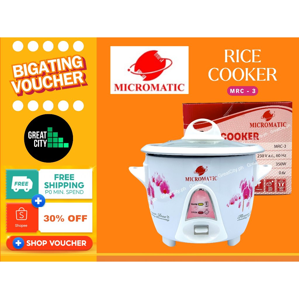 Micromatic Rice Cooker 0.6L MRC-3 / MRC-350 | Shopee Philippines