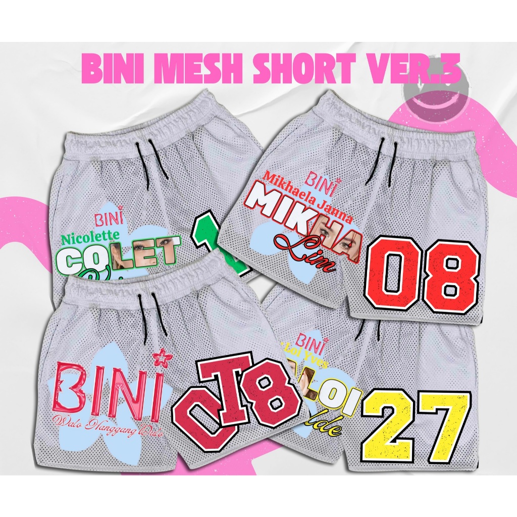 BINI MESH SHORT / FAN MADE BINI MESH /BINI SUBLI MESH SHORT / UNISEX ...