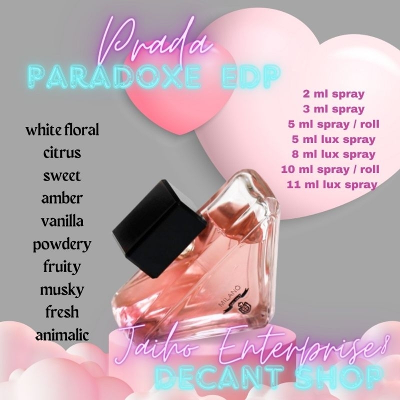 Decant or Takal Authentic Perfume Collection P Rada Paradoxe EDP 2-11ml ...
