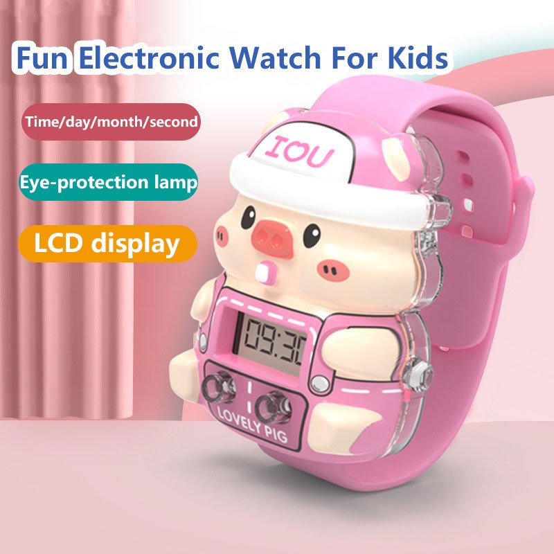 Relo for Kids Girls Transparent Luminous Watch Cute 3D Cartoon Kids ...