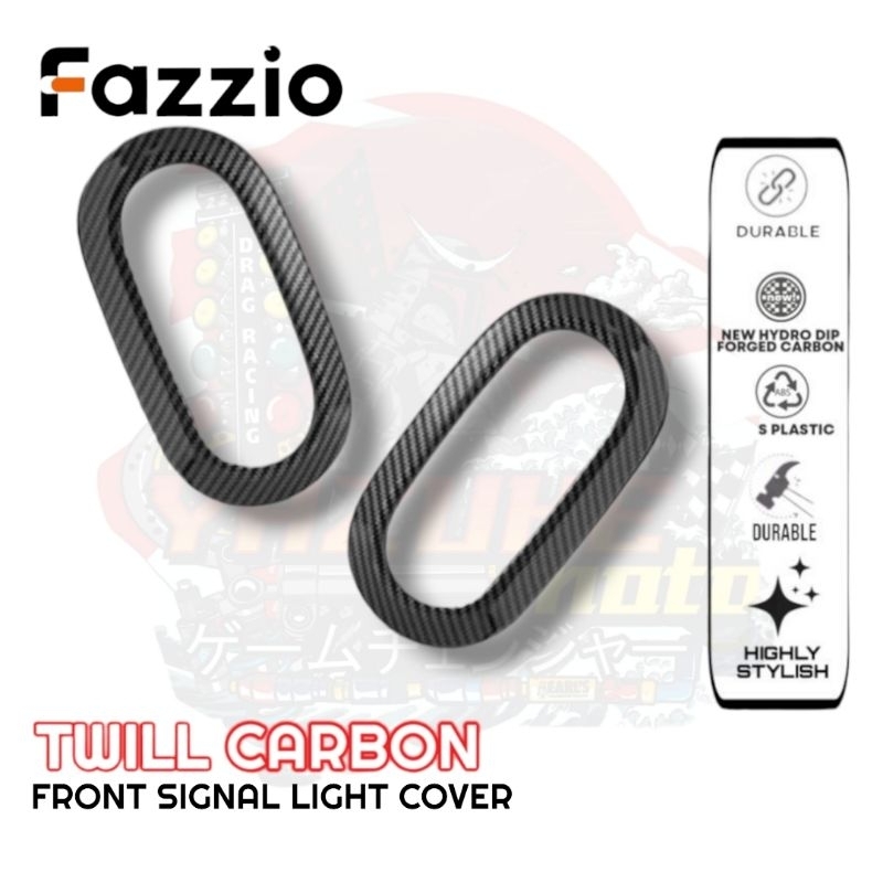 NEW!! Yamaha Fazzio hydro dip carbon front signal light cover | Shopee ...