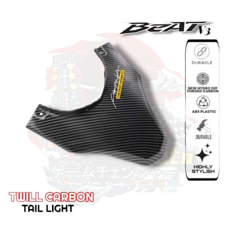 NEW!! Honda Beat fi v3 hydro dip carbon tail light cover | Shopee ...
