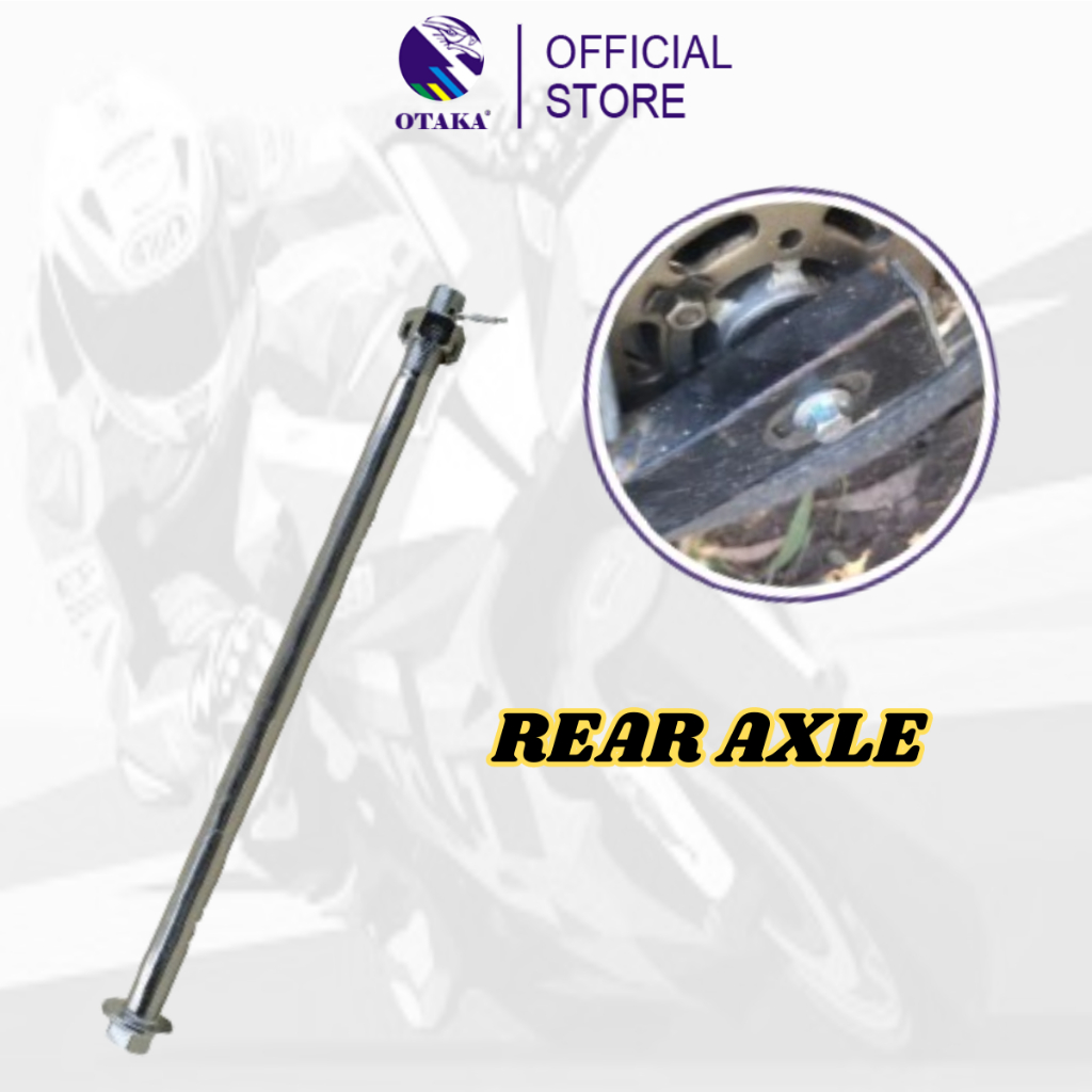 OTAKA REAR AXLE (BACK AXLE) FOR TMX/XRM/WAVE125/RUSI/CT100/CT125/SMASH ...