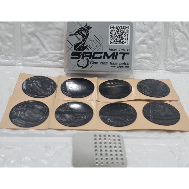 SAGMIT Glue free Tube Repair Patch Tire Rubber Patch Kit Tire Kit Tool ...