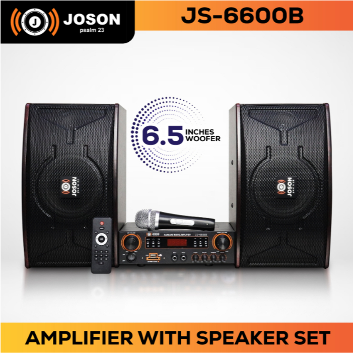 JOSON 6 Inchs Professional Karaoke Sound System (Amplifier + Speakers)set 600W-JS-6600 | Shopee ...