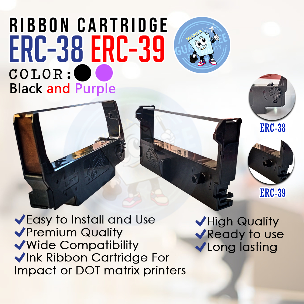 epson Dot Matrix Printer Ribbon Cartridge Black ERC39 Ribbon ERC38 ...
