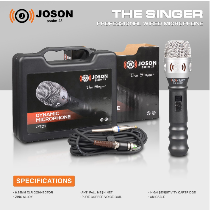 JOSON MT.The Singer Professional Dynamic Wired Microphone With Heavy ...