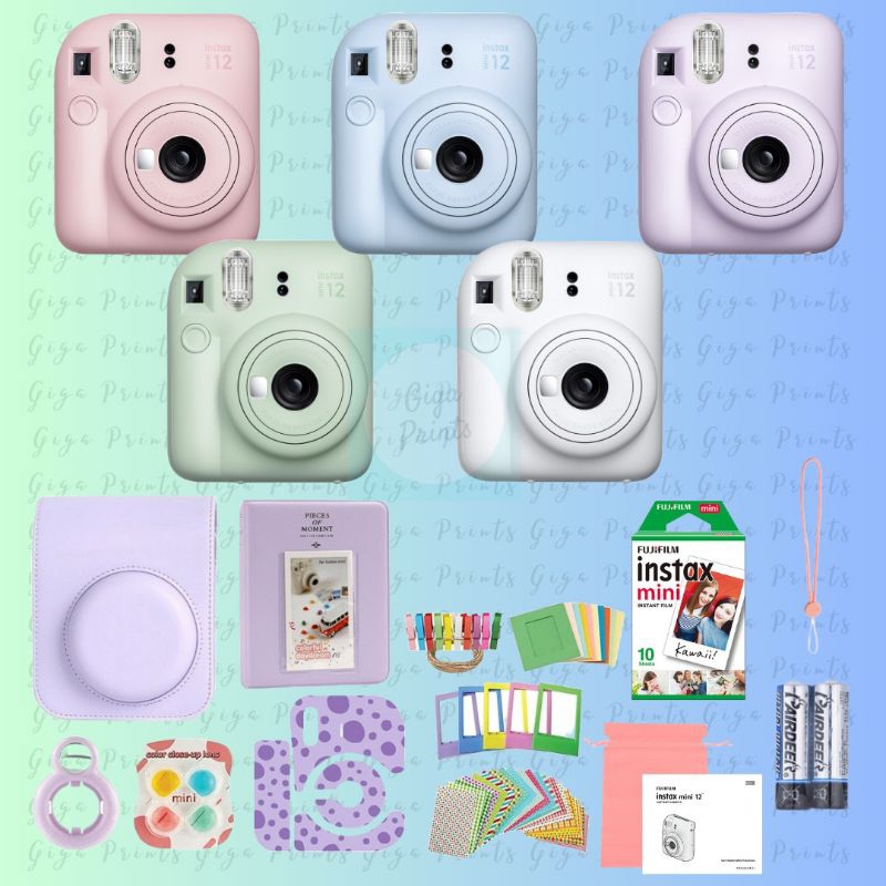 Fujifilm Instax Mini 12 Pastel Kit Camera Bundle and Package by Giga ...